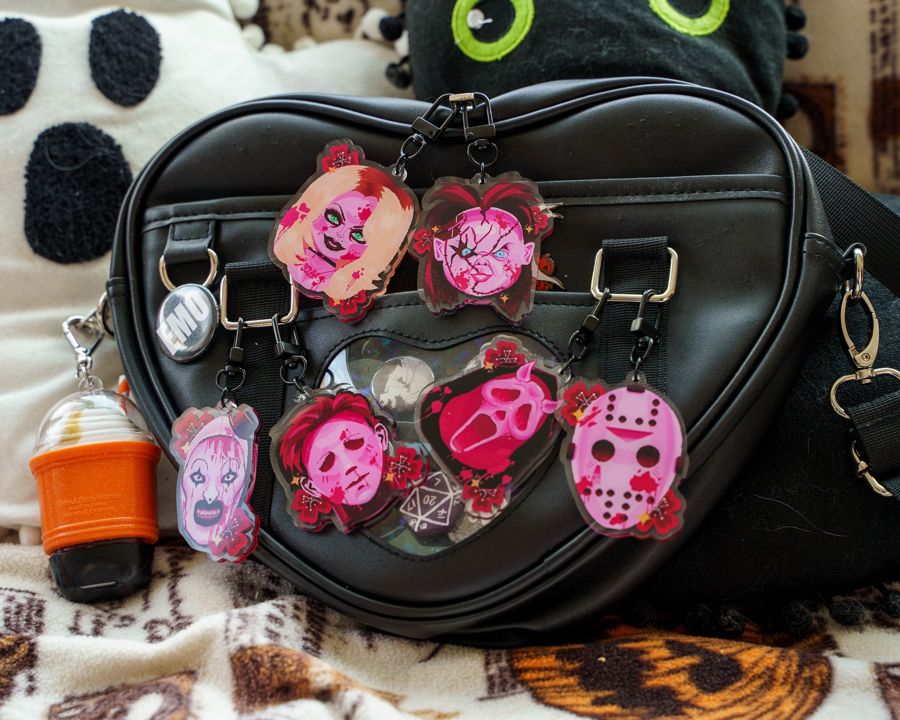 Pink Horror Icon Pixel Slasher 2 Inch Keychain - Etsy