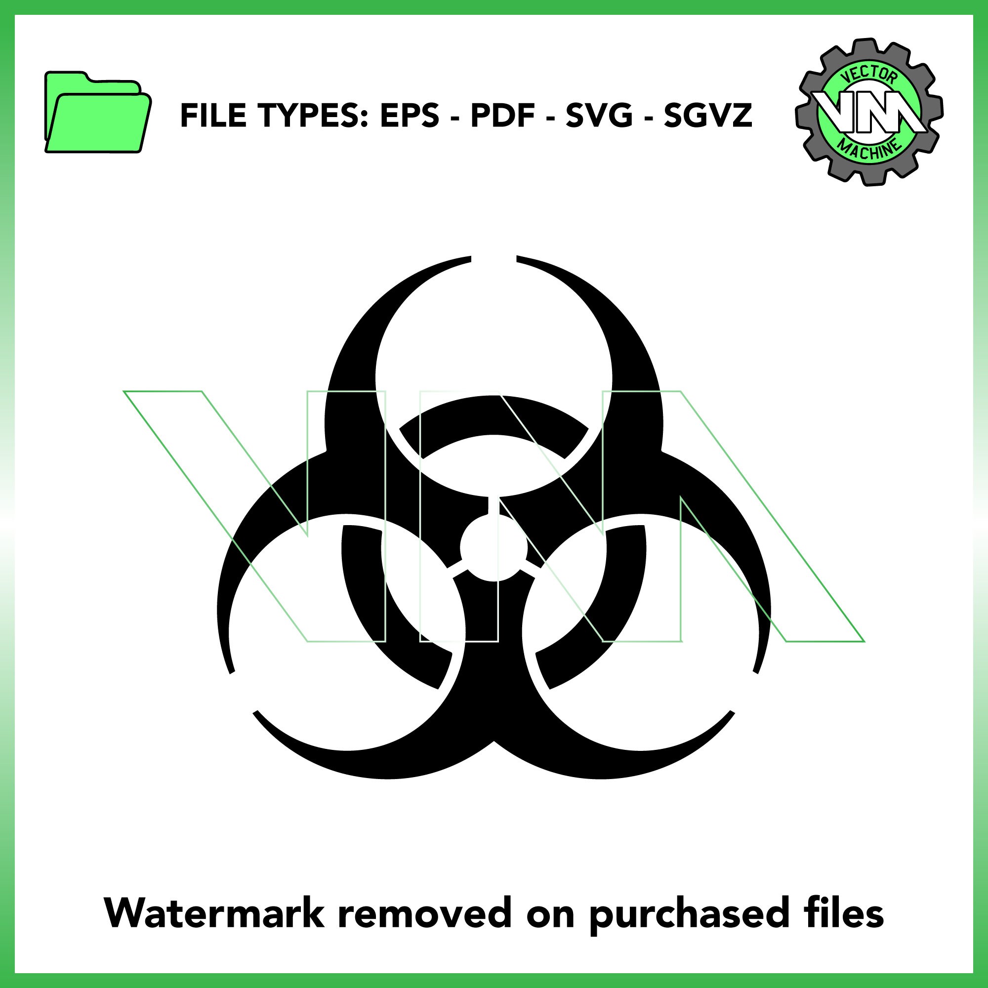 Biohazard / Biological Hazard Clipart Vector File SVG & More - Etsy