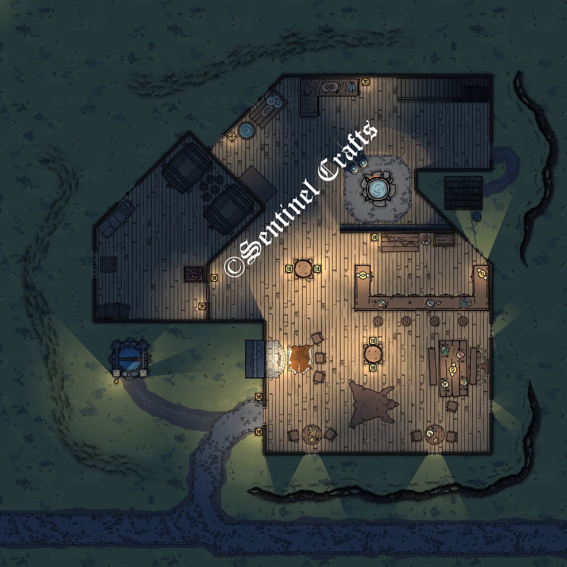 The Wander Inn - Dnd Inn Battle Map - Etsy