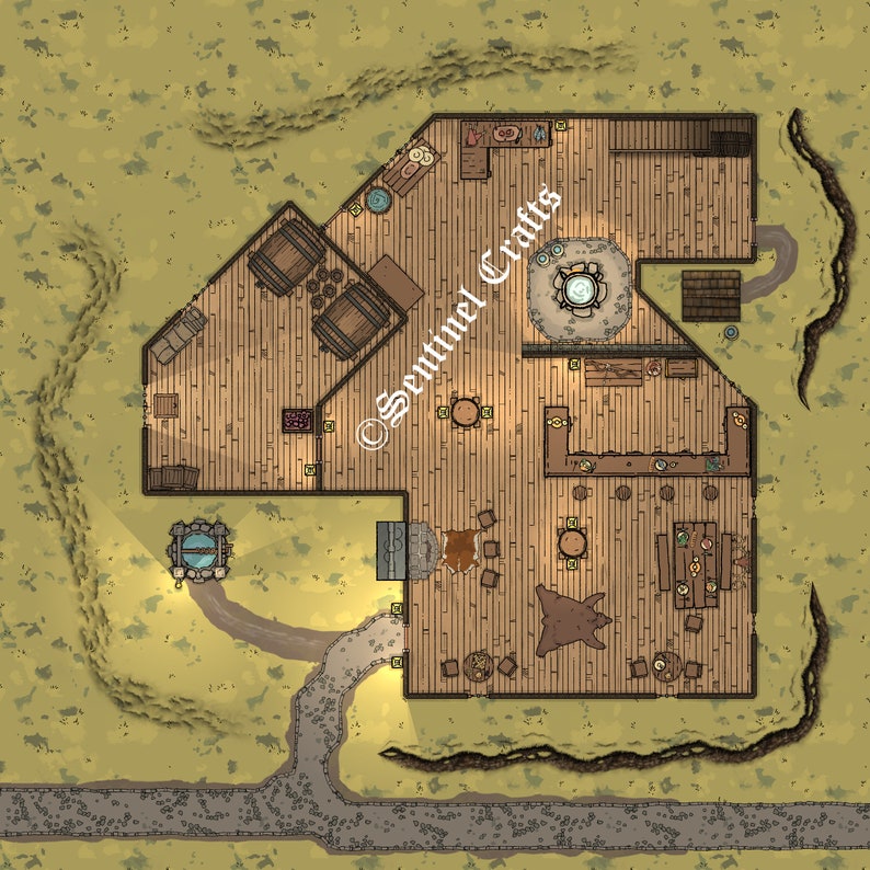 The Wander Inn - Dnd Inn Battle Map - Etsy