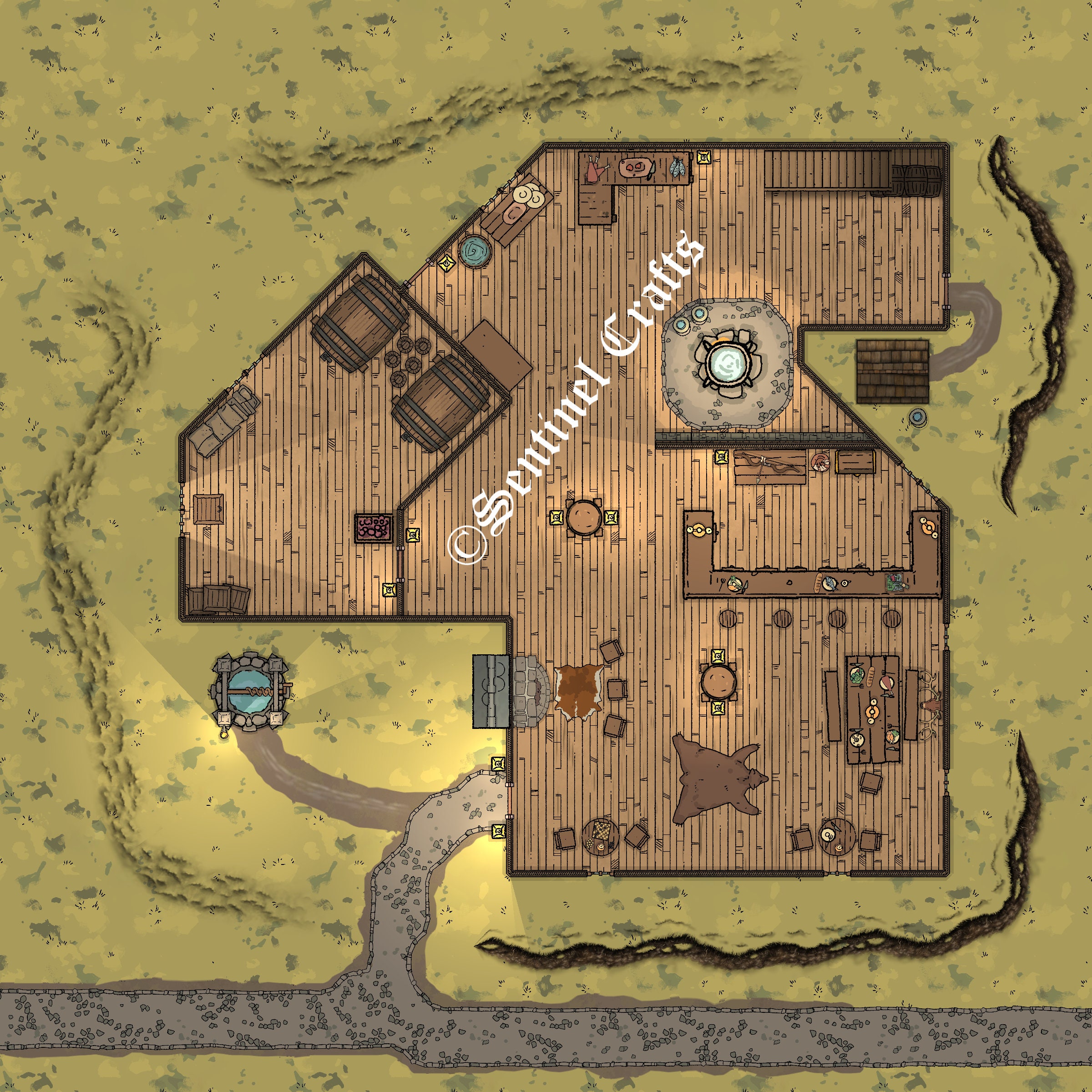 The Wander Inn - Dnd Inn Battle Map - Etsy