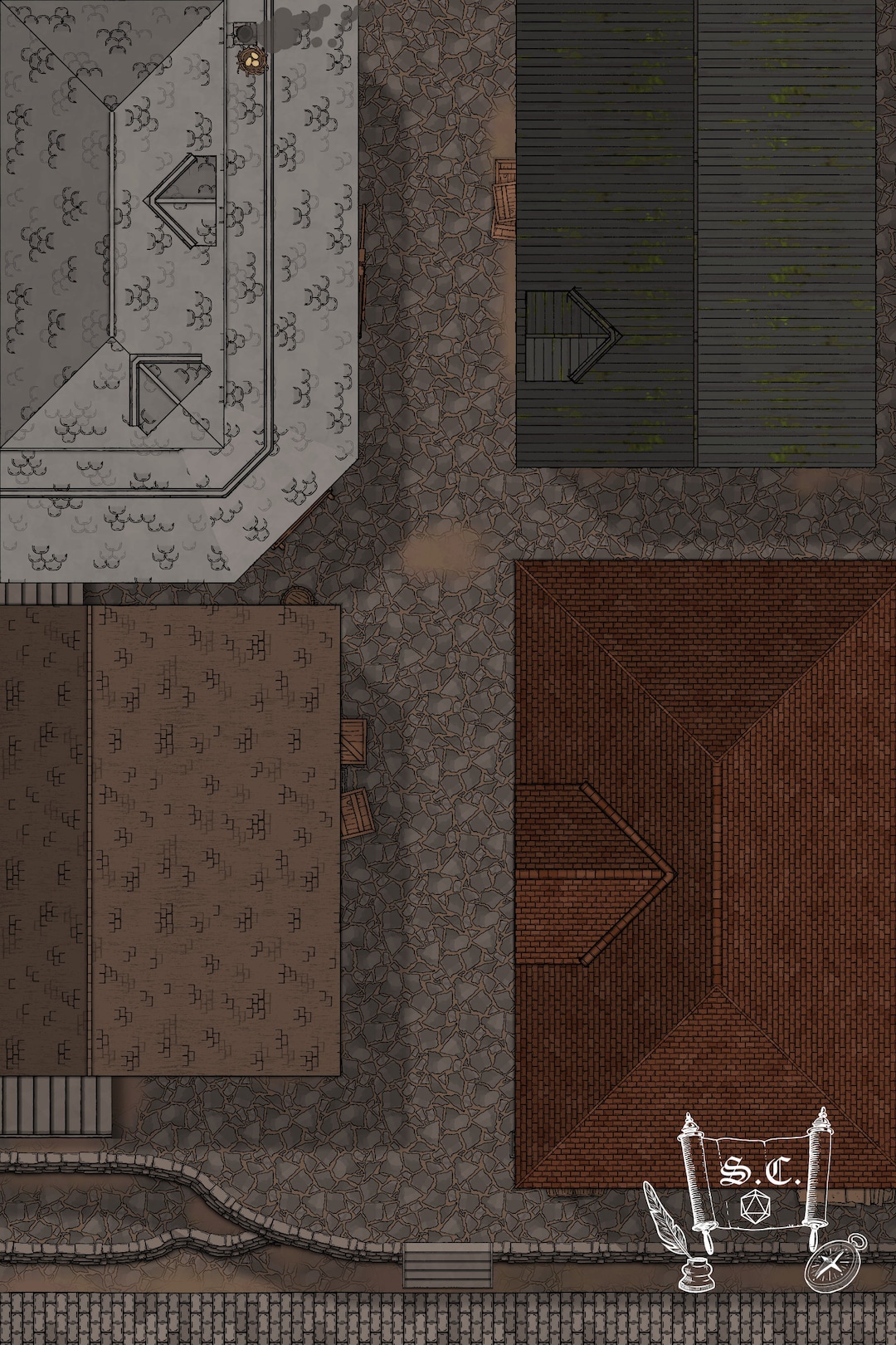 Backalleys - Dnd City Battlemap - Etsy