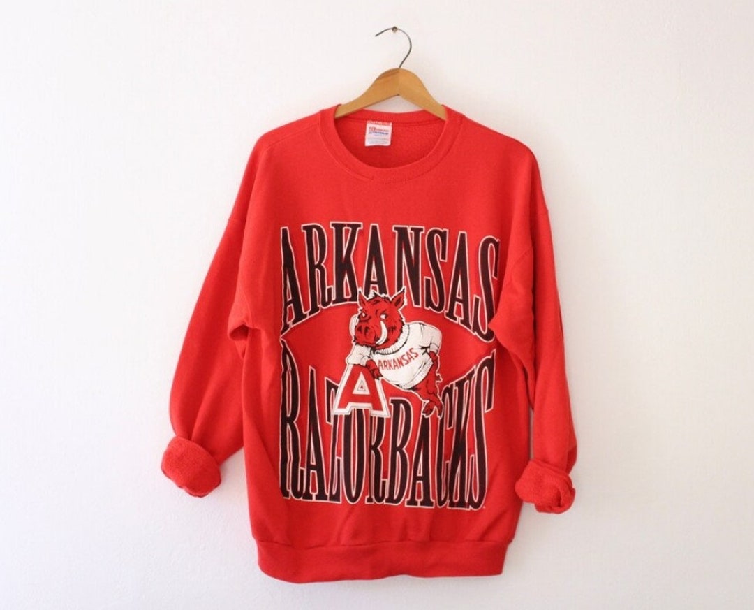 Vintage 90s Arkansas Razorbacks Crewneck Sweatshirt, Arkansas ...