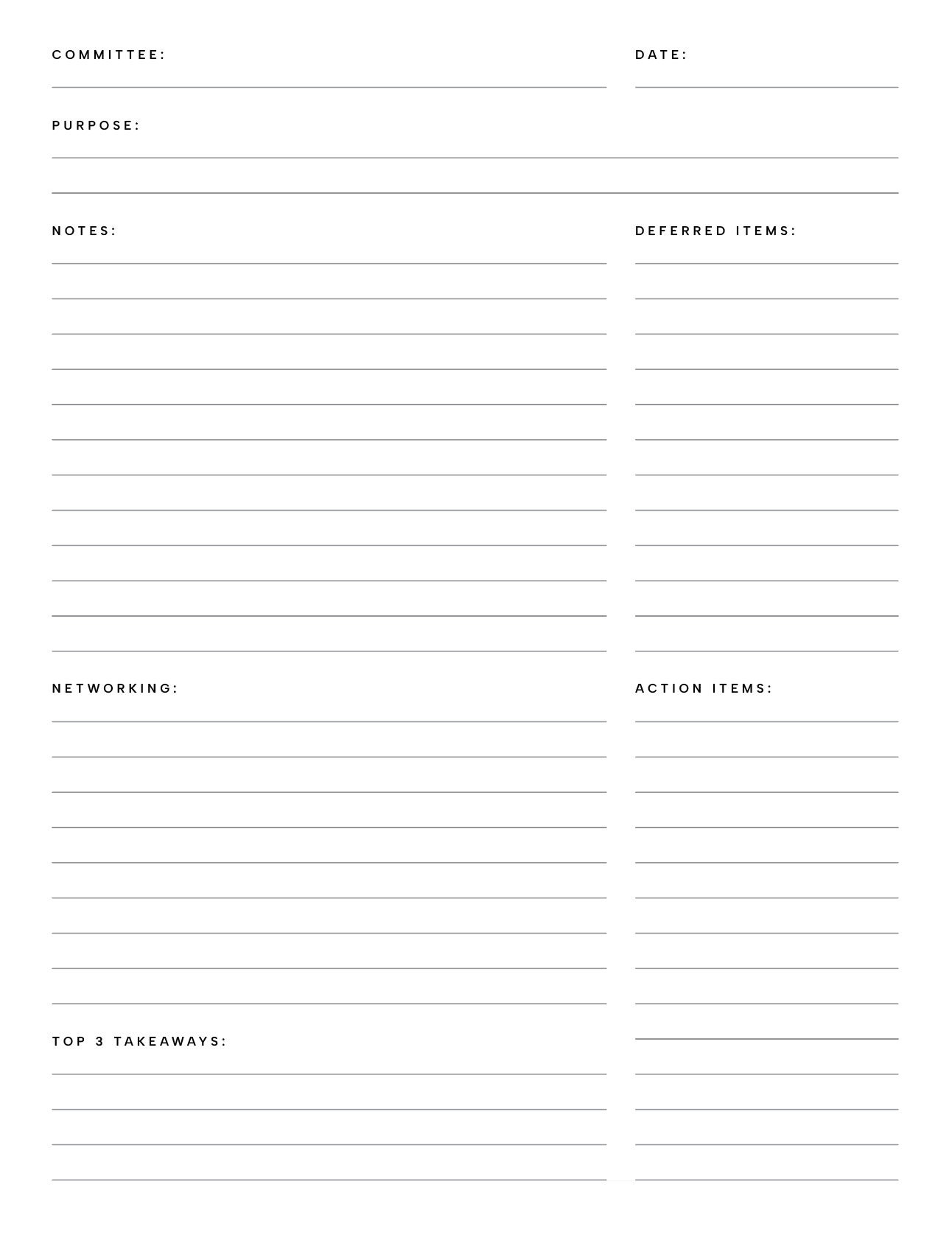 Ultimate Meeting Notes Template - Etsy