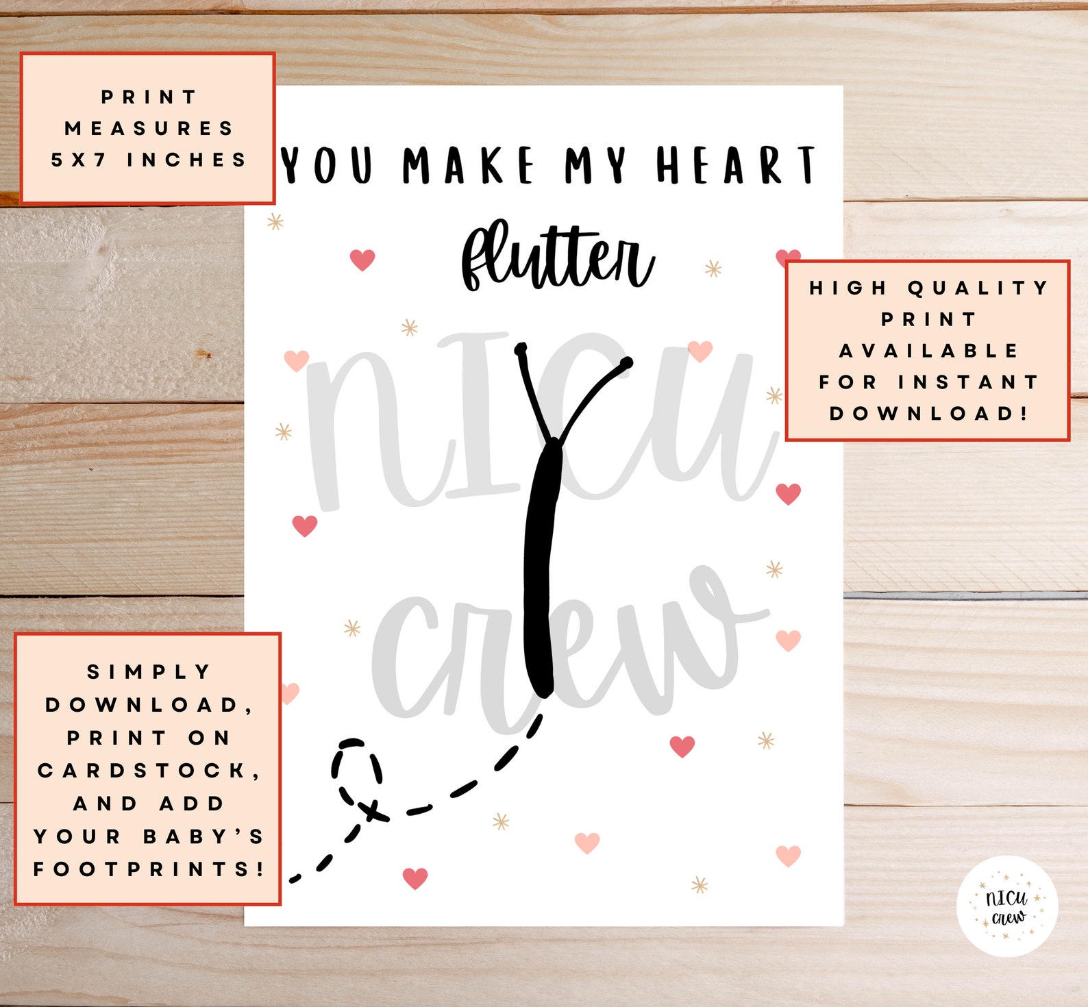 NICU Valentine's Day Craft, Baby Valentine's Day Craft, My First ...
