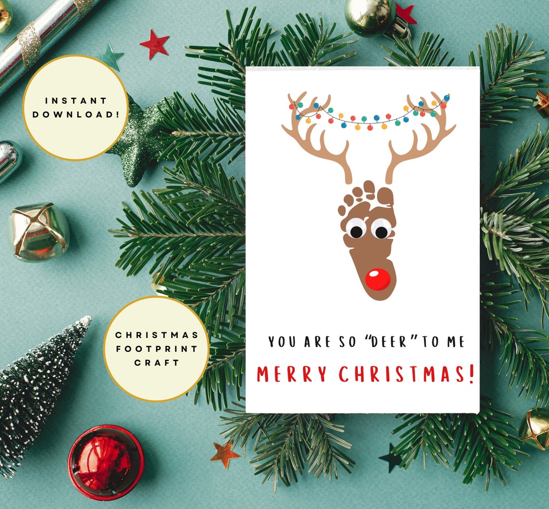 Christmas Footprint Craft, NICU Footprint Craft, Newborn Footprint ...