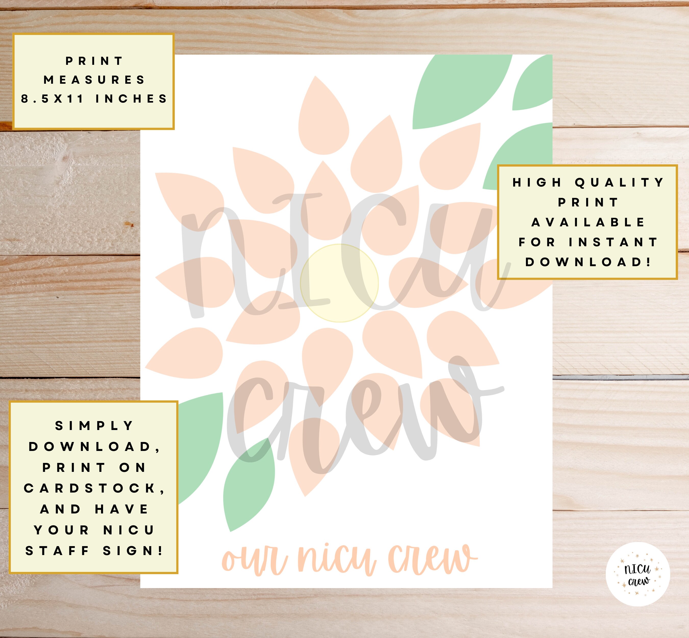 My NICU Crew Poster, My NICU Staff Poster, NICU Mom Gift, Nicu Staff ...
