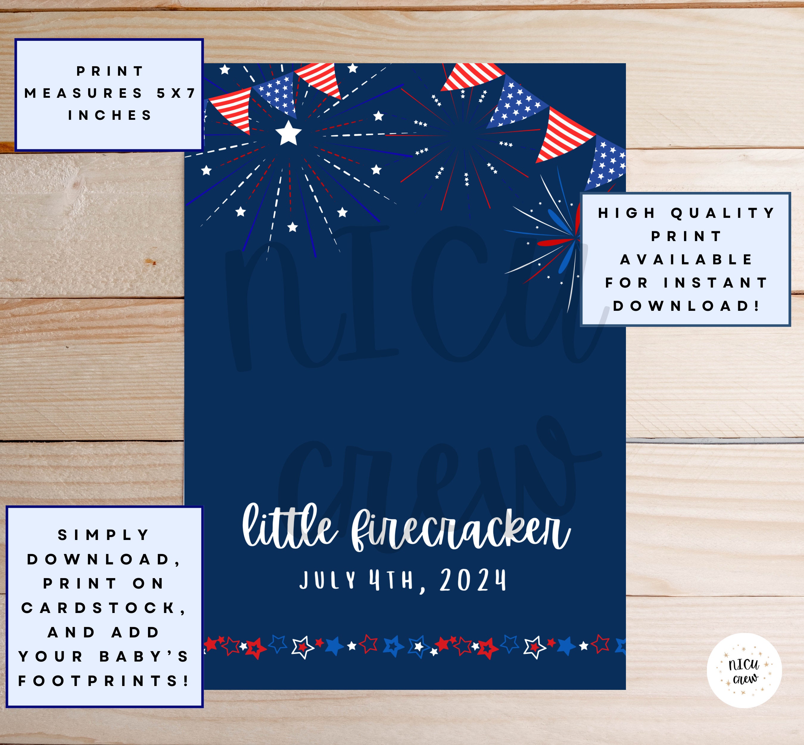 Nicu Fourth Of July Craft July 4th Craft Nicu Footprint Craft