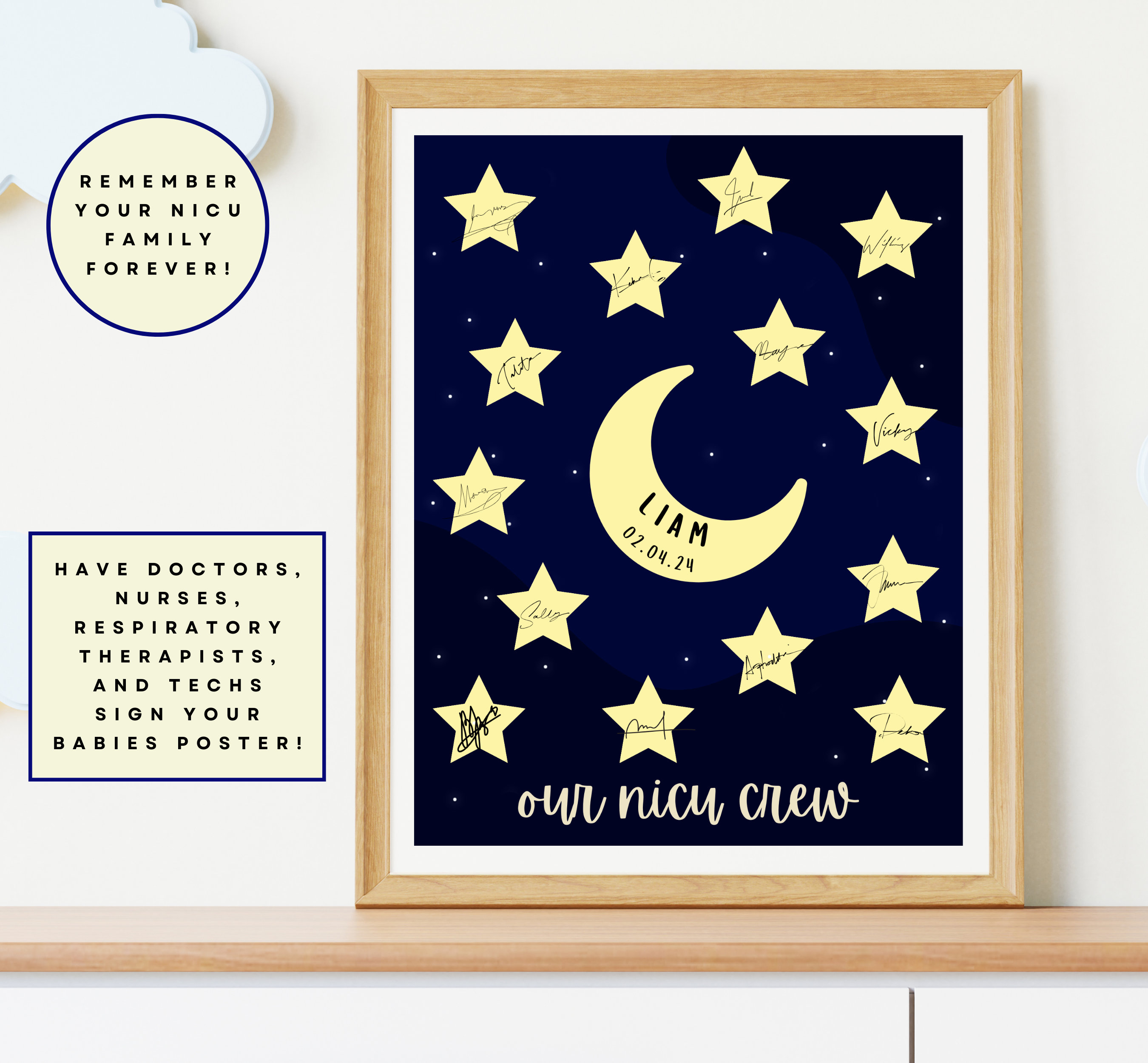 My NICU Crew Poster, My NICU Staff Poster, NICU Mom Gift, Nicu Staff ...