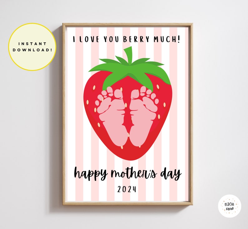 NICU Mother's Day Craft, Mother's Day Craft, NICU Footprint Craft ...