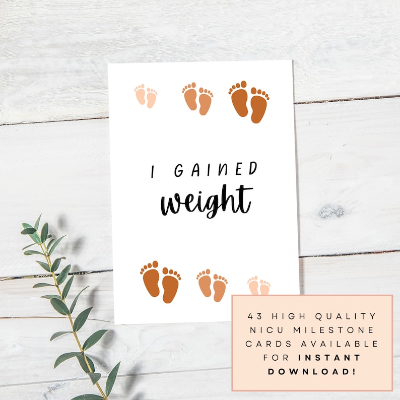 NICU Milestone Cards, Preemie Milestone Tracker, NICU Mom Gift, NICU ...