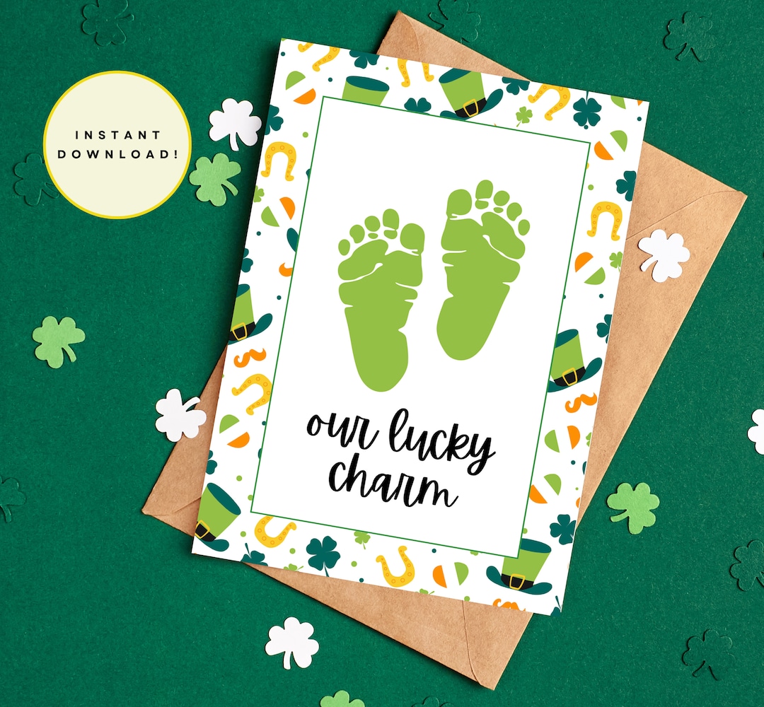 NICU St Patrick's Day Craft, St Patrick's Day Craft, NICU Footprint ...