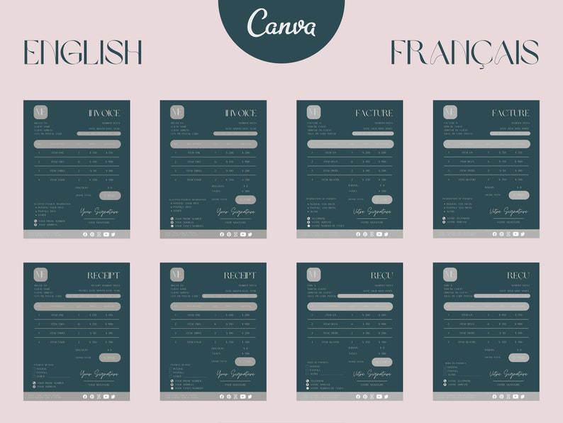Canva Invoice Template | Invoice template | Invoice and receipt ...