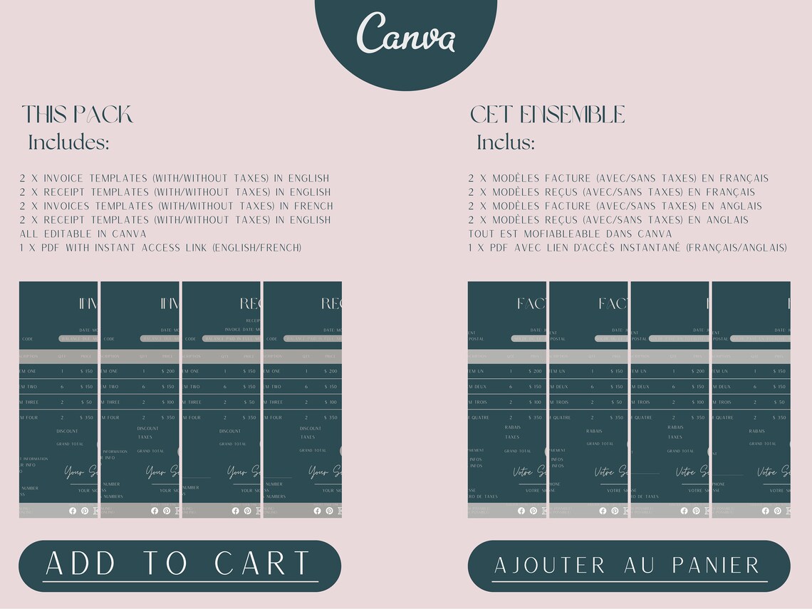 Canva Invoice Template | Invoice template | Invoice and receipt ...
