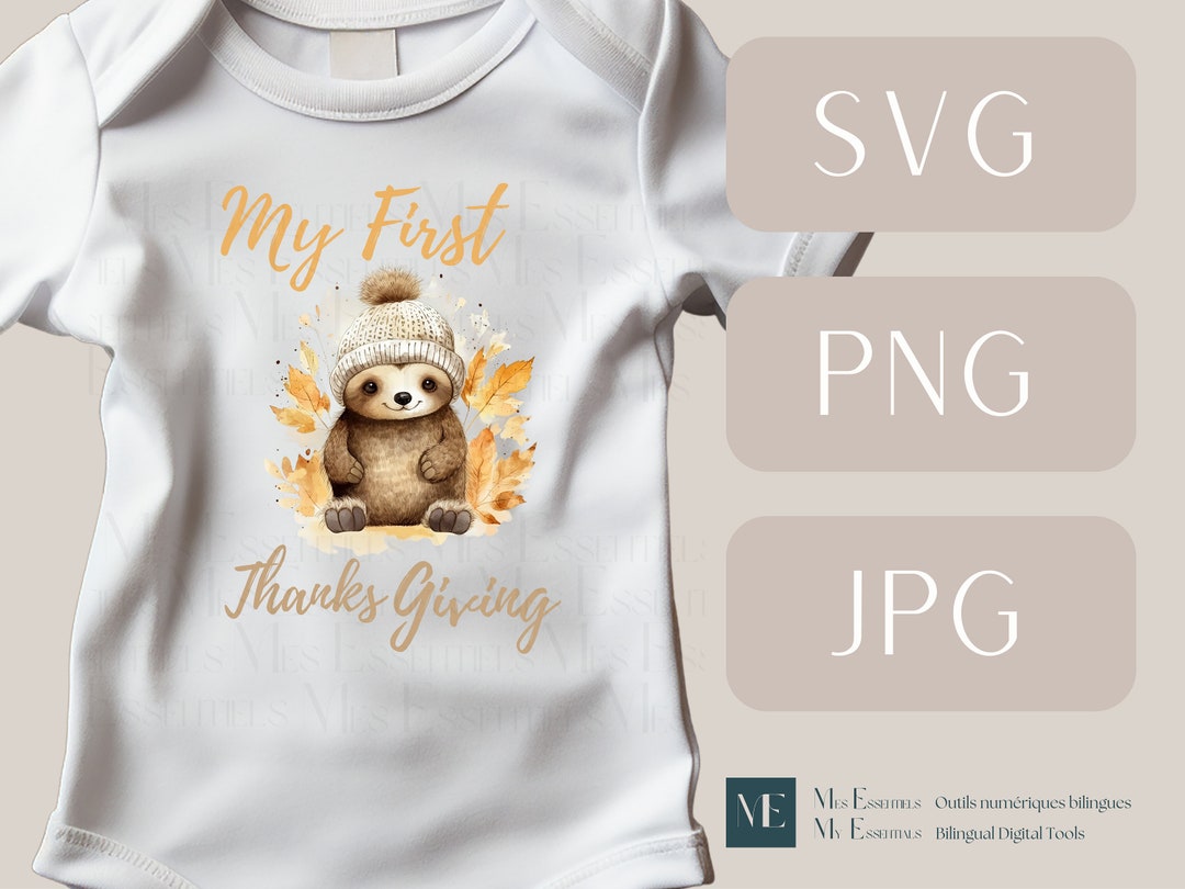 My First Thanksgiving SVG | Sloth SVG | 1st Thanksgiving SVG | First ...