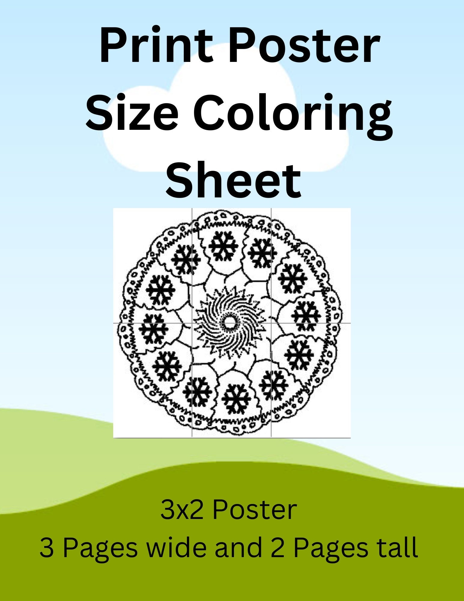 3x2 Page Coloring Page Poster - Etsy