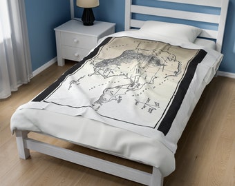 Flat Earth Map Velveteen Plush Blanket, Flat Earther Gift, Flat Earth ...