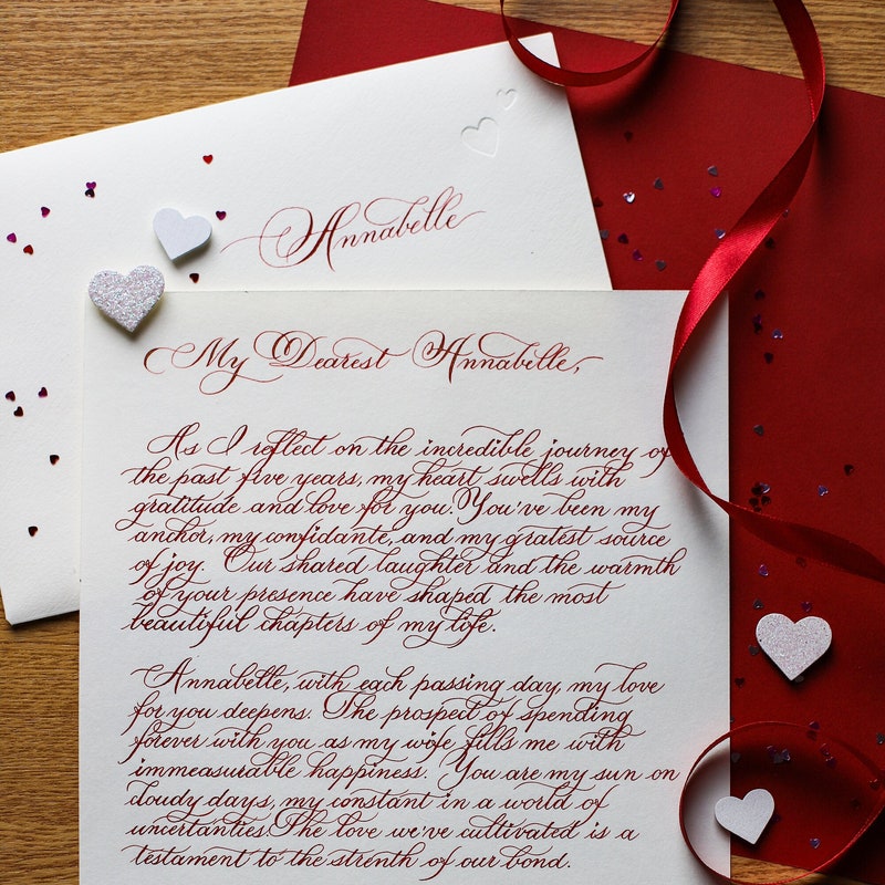 Calligraphy Love Letters - Etsy