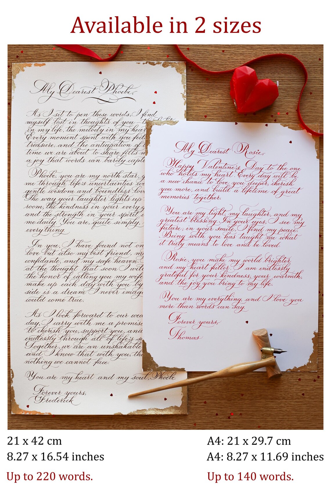 Personalised Vintage Scroll | Love Letter | Bespoke Scroll Letter ...