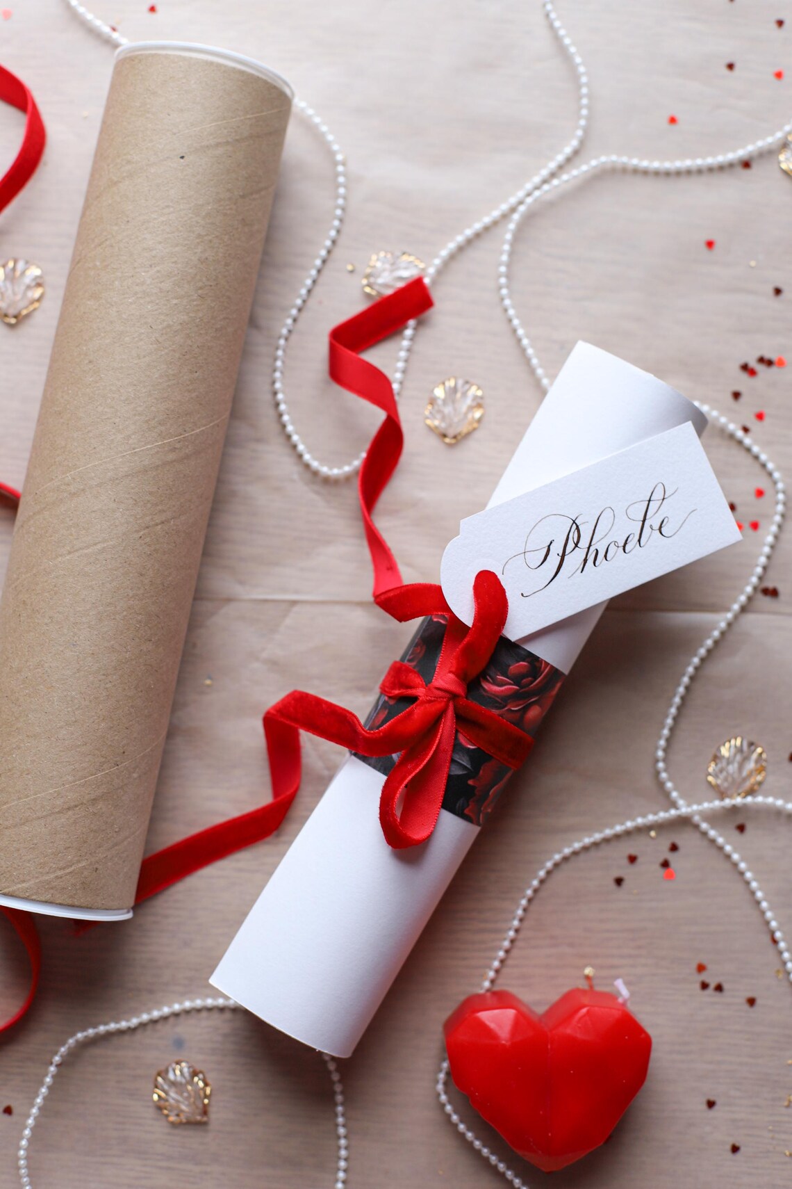 Personalised Vintage Scroll | Love Letter | Bespoke Scroll Letter ...