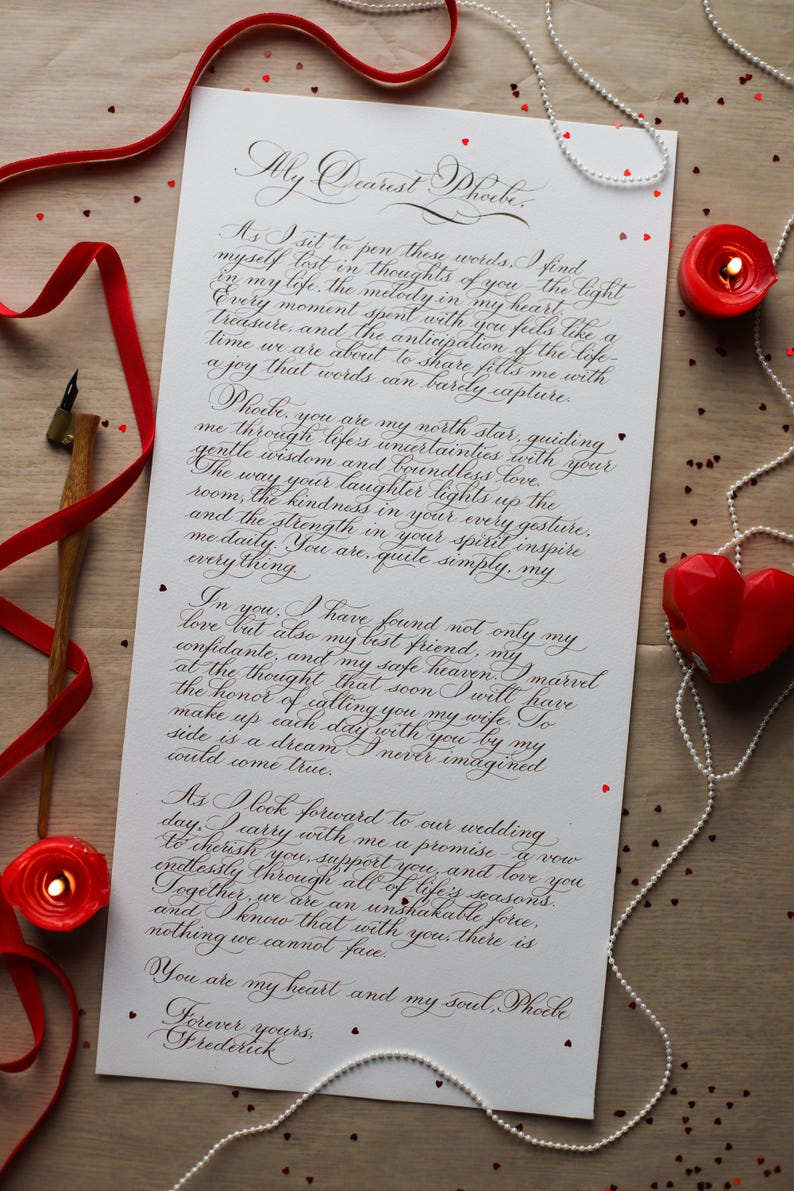 Personalised Vintage Scroll | Love Letter | Bespoke Scroll Letter ...