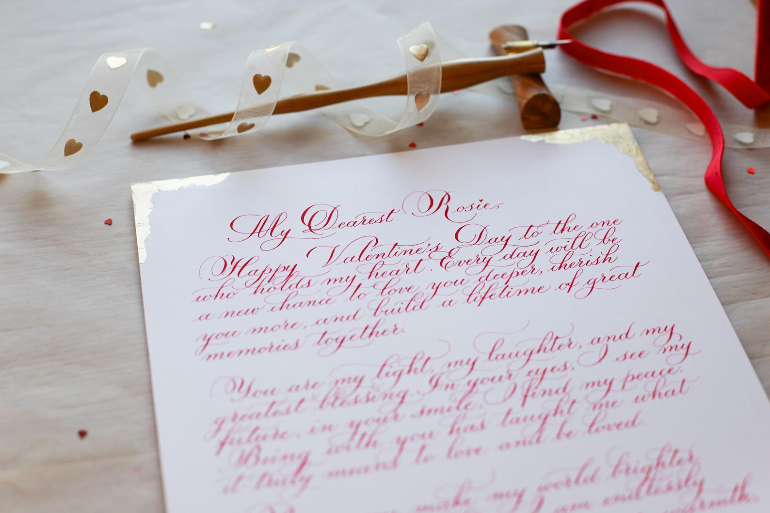 Personalised Vintage Scroll | Love Letter | Bespoke Scroll Letter ...