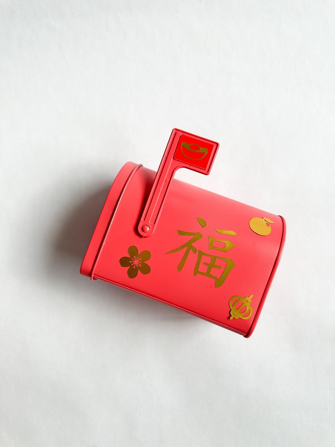 Lunar New Year Red and Gold Mailbox, Party Favor, Bai Leen Gift, Red ...
