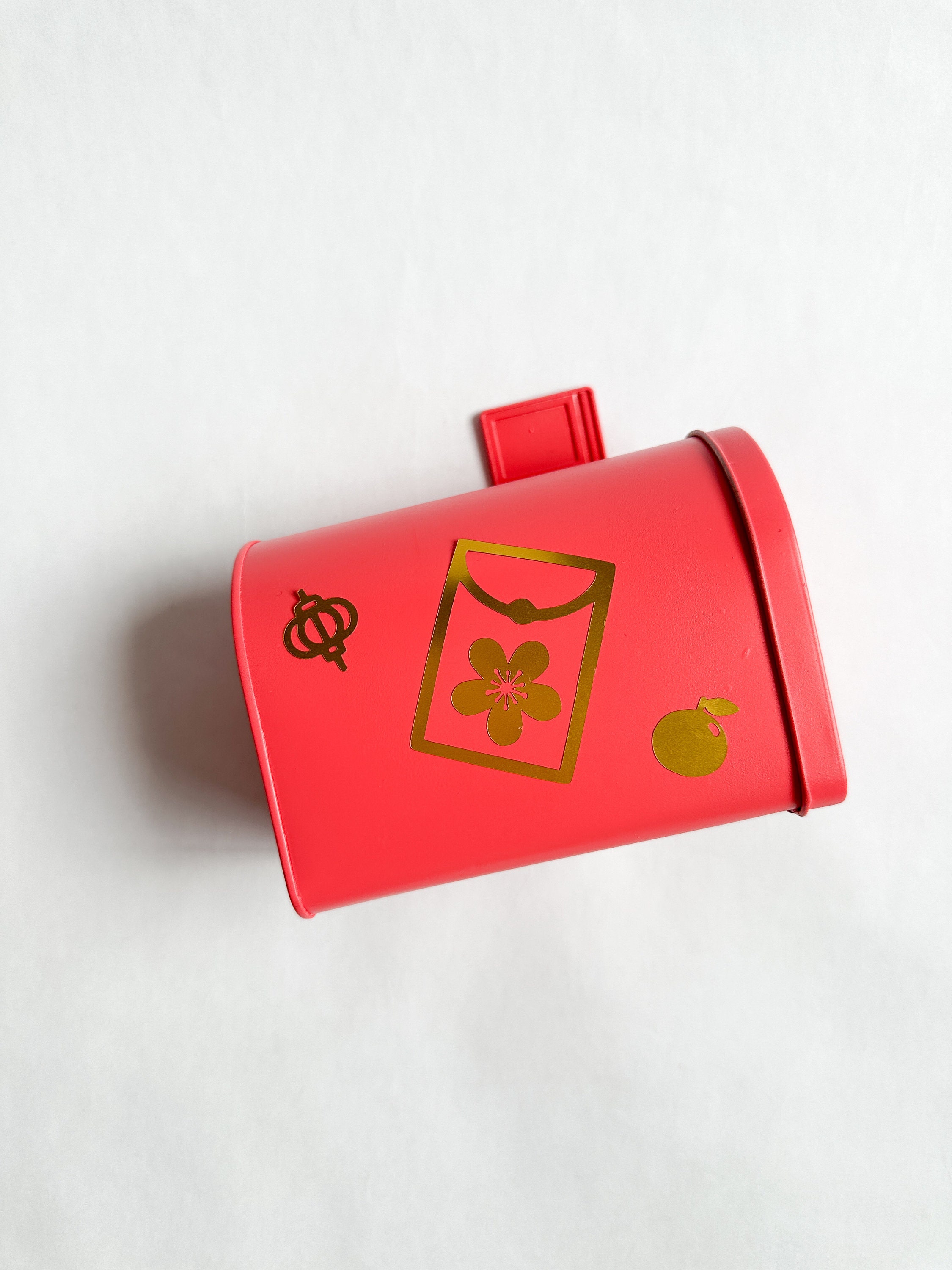 Lunar New Year Red and Gold Mailbox, Party Favor, Bai Leen Gift, Red ...