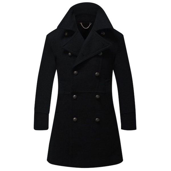 Black Mens Trench Coat - Etsy