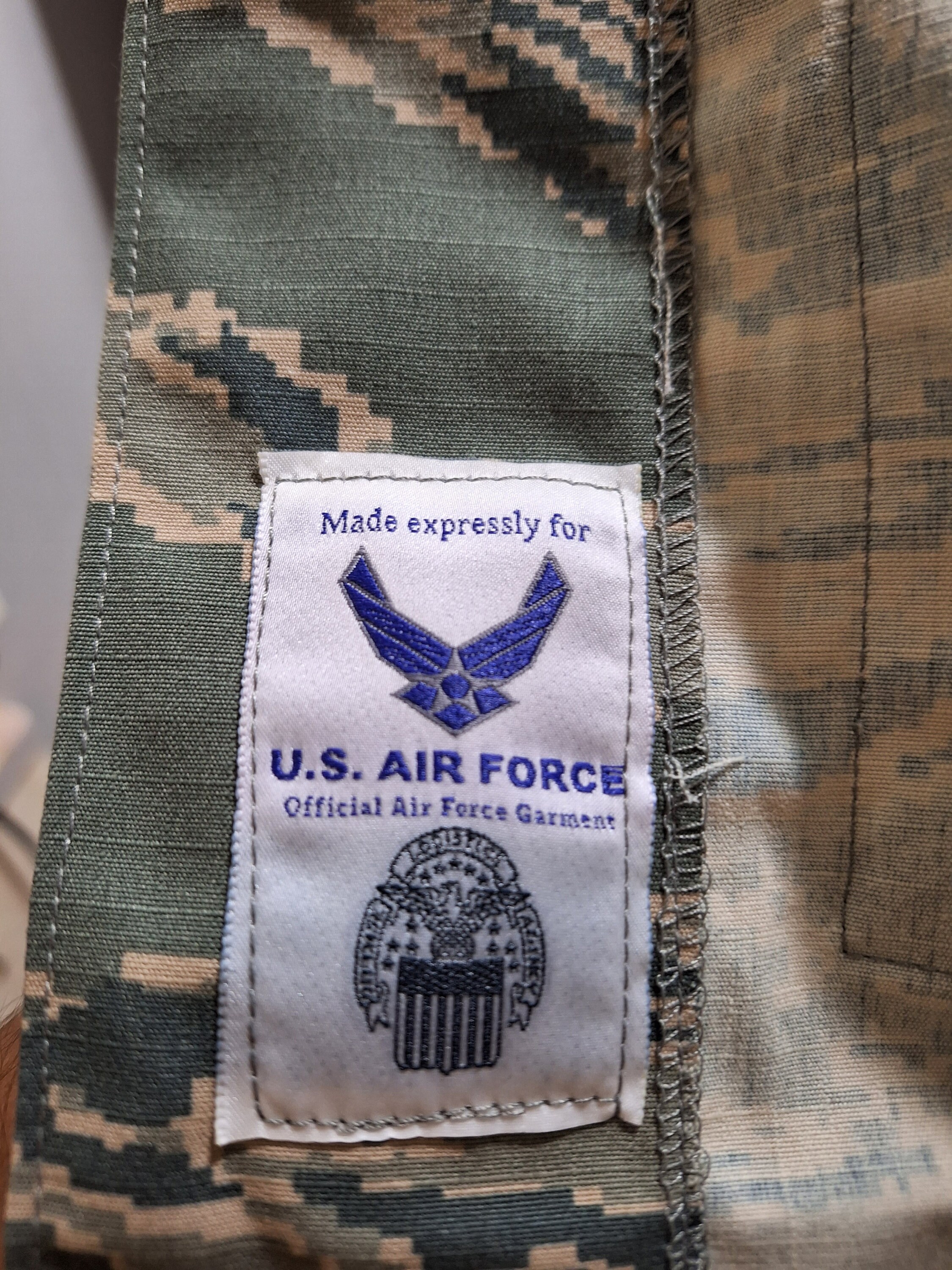 US Air Force Air Force Camouflage Pattern Mans Utility Coat Size 40 L ...