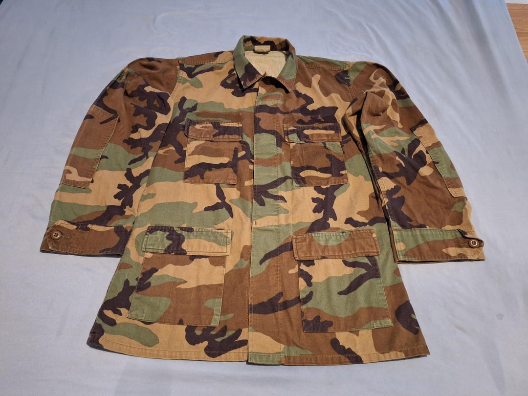 U.S. Army Woodland Camouflage Pattern Combat Coat Size Medium-long Used ...