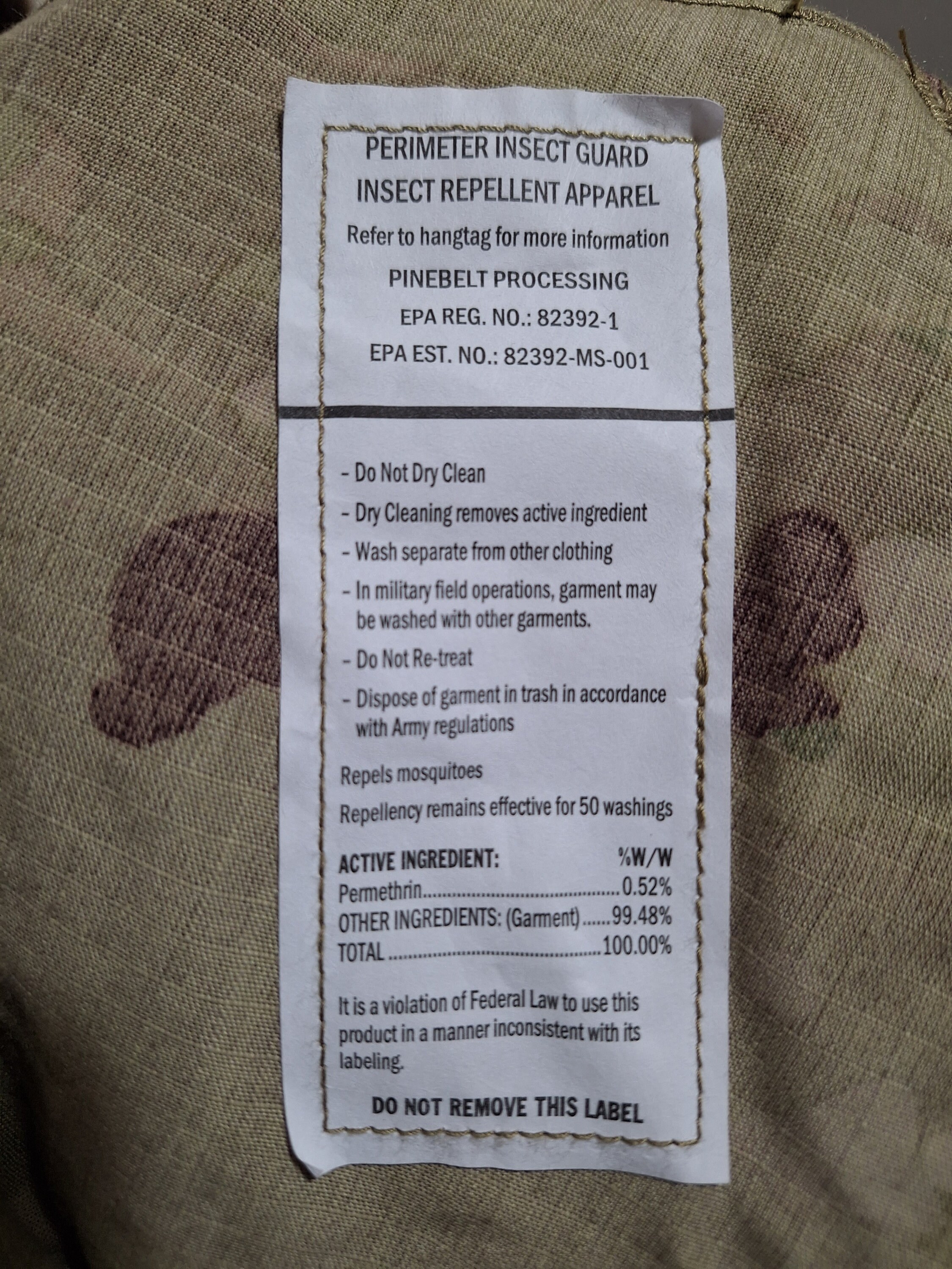 US Army OCP Army Combat Uniform Insect Repellent Flame Resistant Combat ...