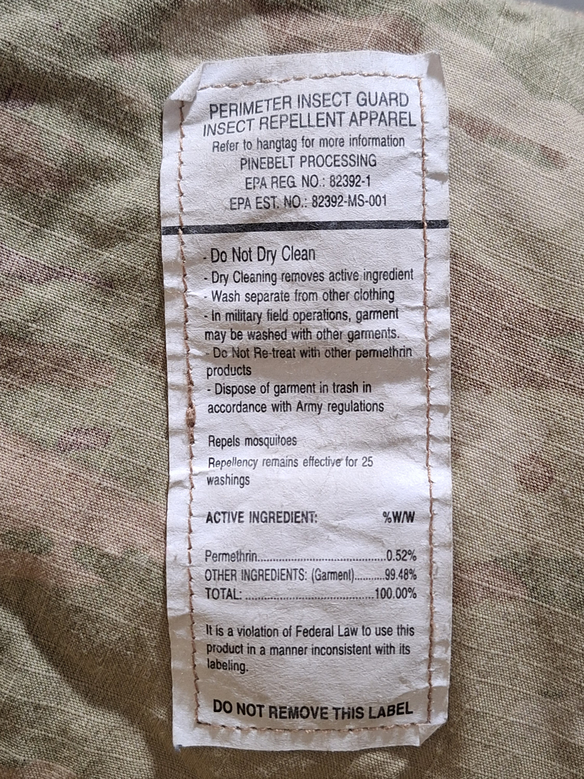 US Army OCP Army Combat Uniform Insect Repellent Flame Resistant Combat ...