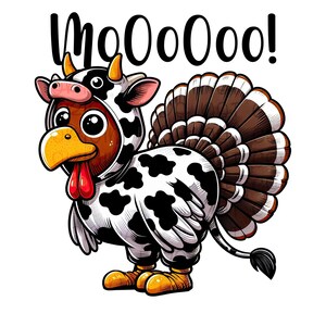 Turkey Moooo DTF Transfer - Etsy
