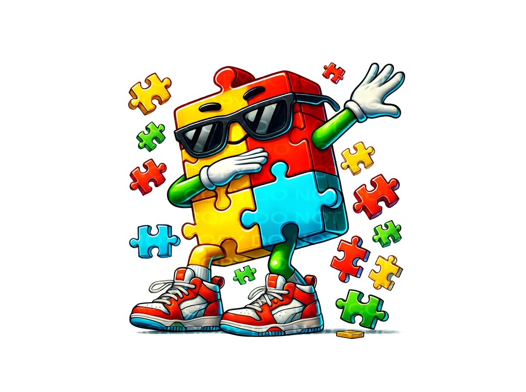 Cool Autism Guy - DTF Transfer - Etsy