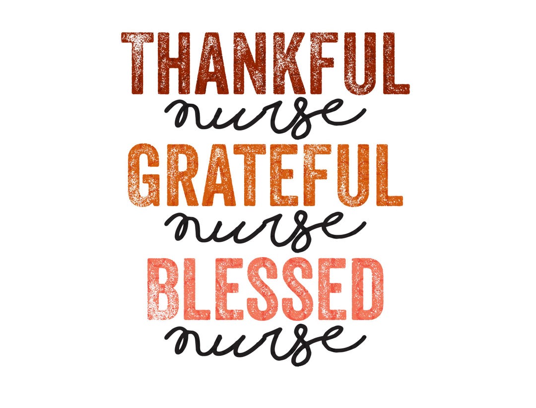 Thankful Grateful Blessed Nurse DTF Transfer - Etsy