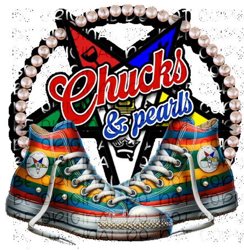 Chucks N Pearls - OES -DTF Transfer - Etsy