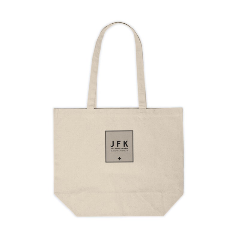 JFK John F Kennedy Airport Code - Canvas Shopping Tote - Etsy