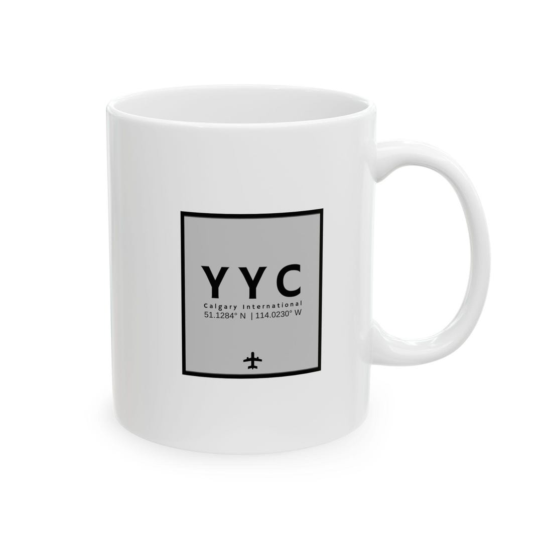 YYC Calgary International Airport Code - Ceramic Mug 11oz, 15oz - Etsy