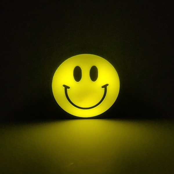 Smiley Face Led Lamp - Etsy