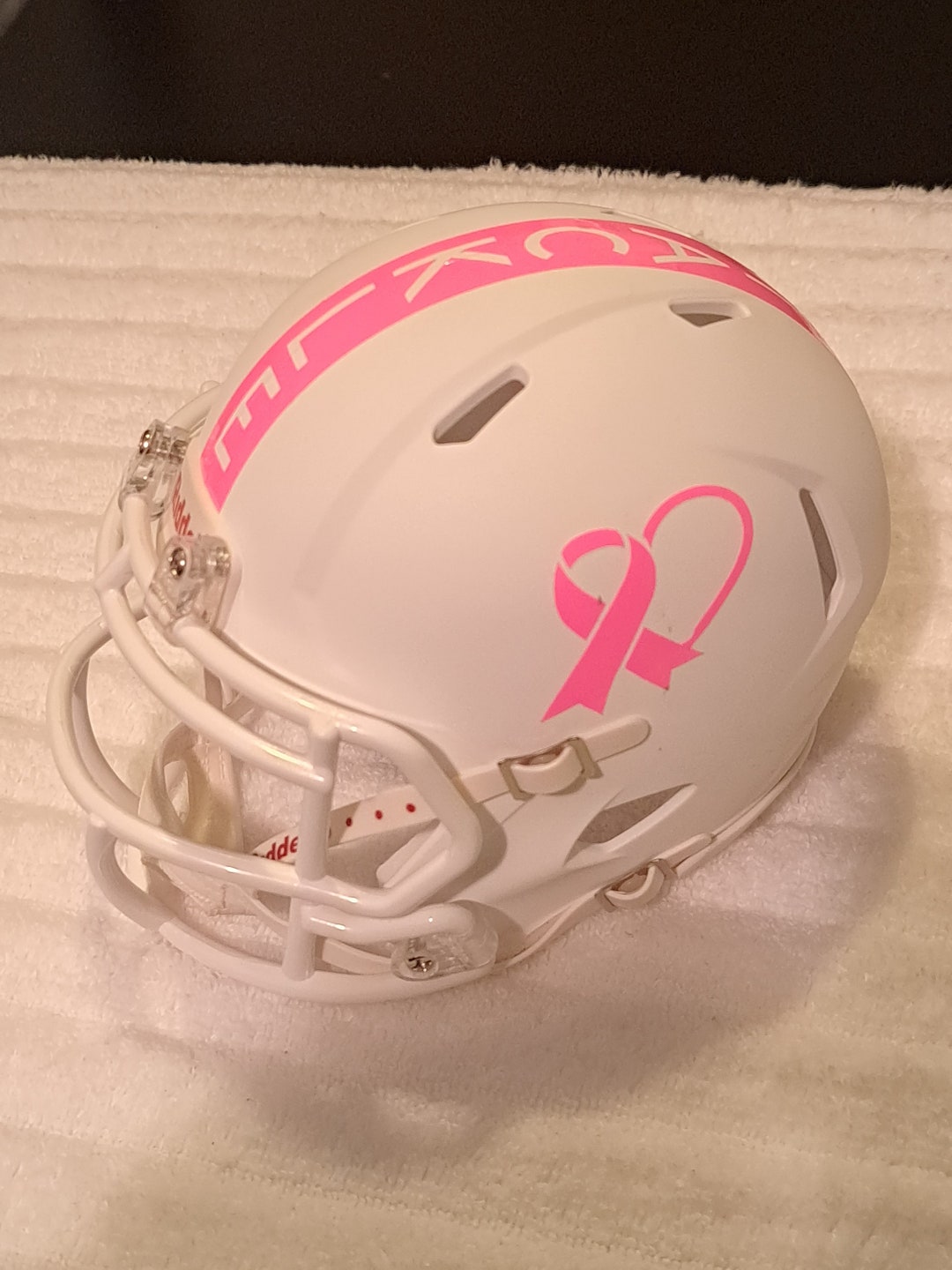 Breast Cancer Awareness Football Helmet - Etsy