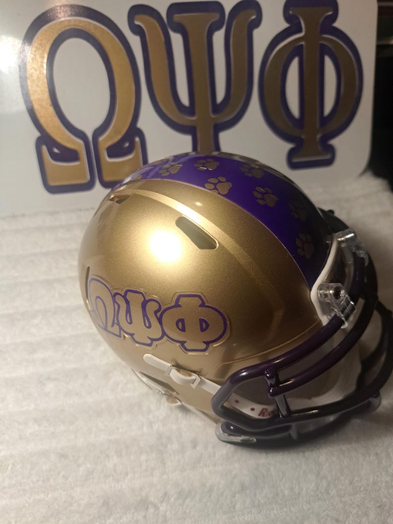 Omega Psi Phi Football, Minature Helmet - Etsy