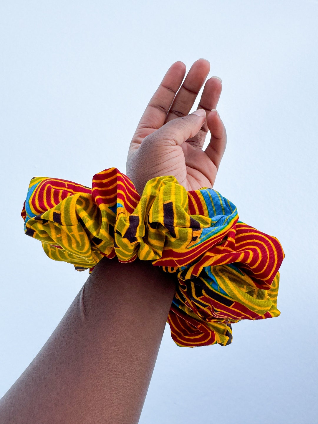 Mustard African Wax Scrunchie | Extra Large Scruchie - Etsy