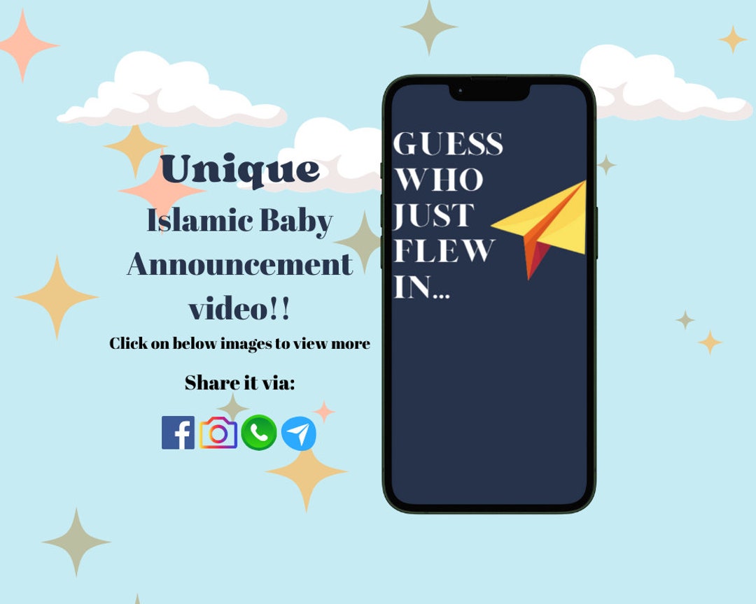 Customizable Islamic Baby Birth Announcement Video | Muslim Birth ...