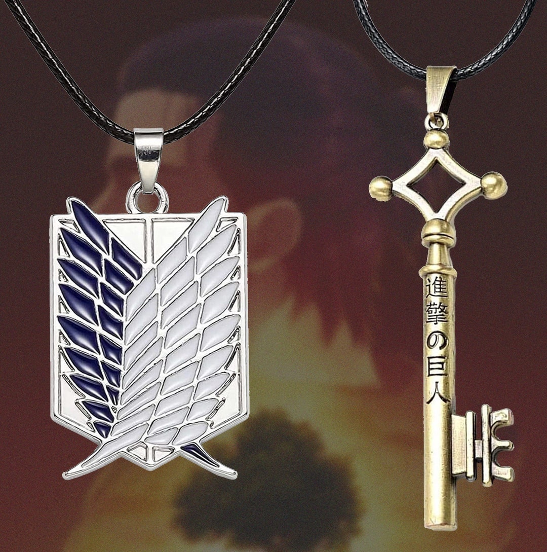 2pcs AOT Necklaces Anime Gift Idea for Manga Fans Survey Corps - Etsy