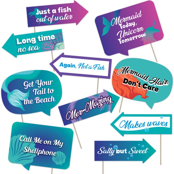 Mermaid Photo Booth Props - Etsy