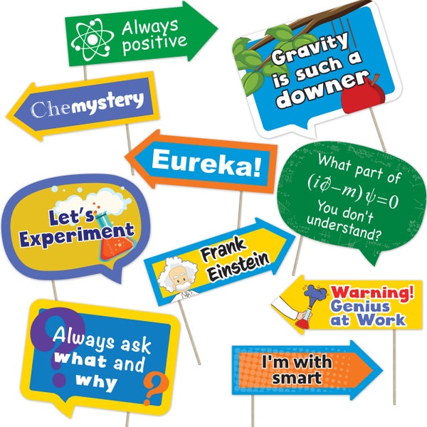 Science Photo Booth Props - Etsy