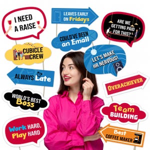 Office Party Photo Booth Props – Funny Work & Corporate Event ...