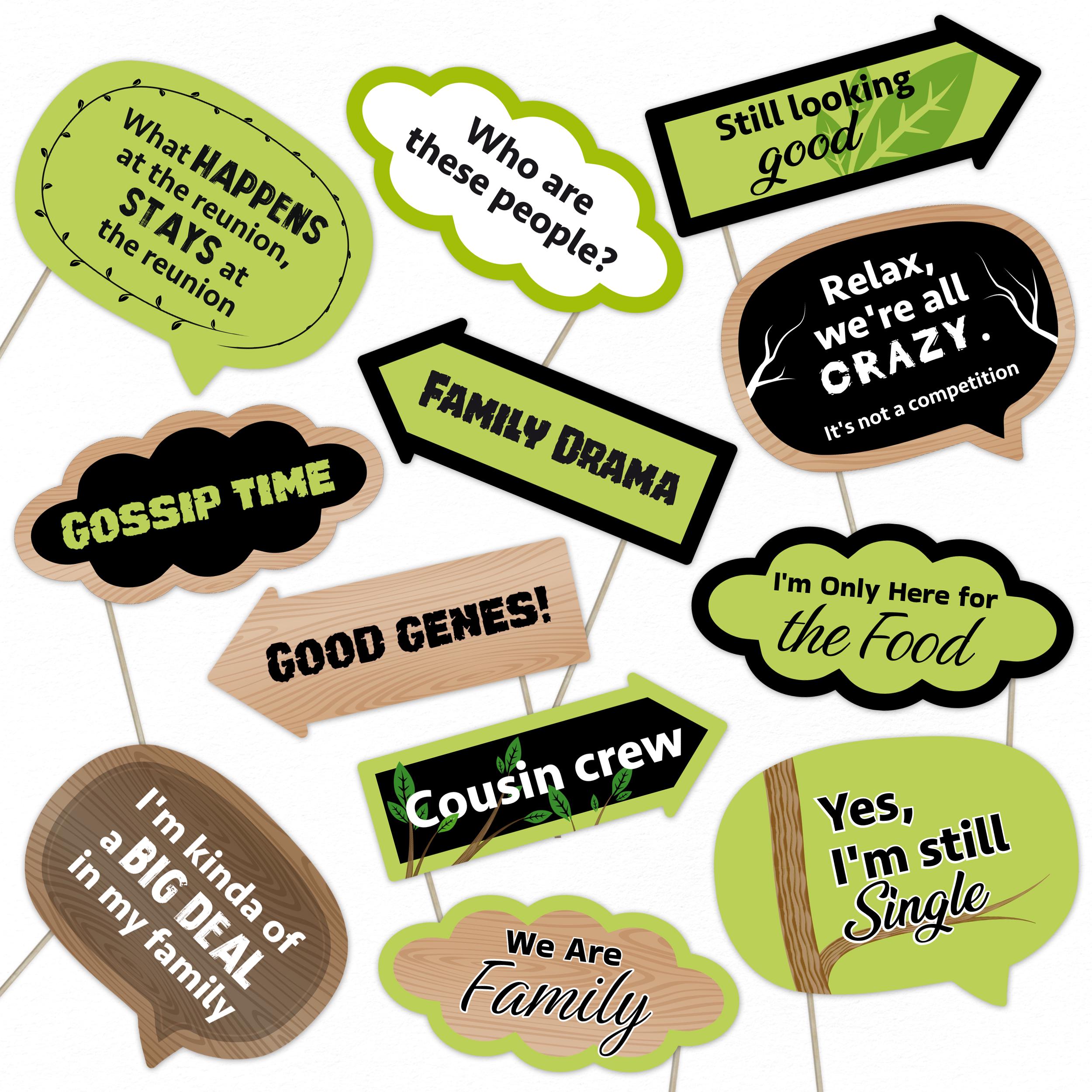 Family Reunion Photo Booth Props – Fun Family Gathering & Celebration ...