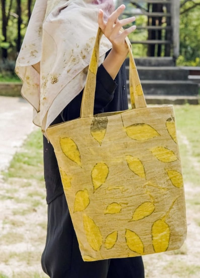 Totebag Ecoprint Lampung | Vintage Handbag | Sustainable Bag - Etsy
